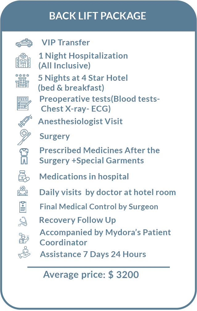 Back Lift in Turkey Cost 2025 | Mydora Health Care